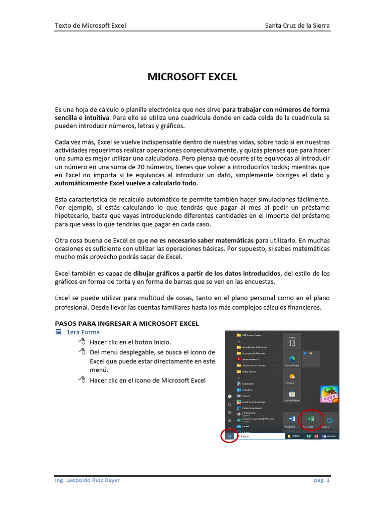 Texto de Excel Basico | PDF | Botón (Computación) | Hoja de cálculo