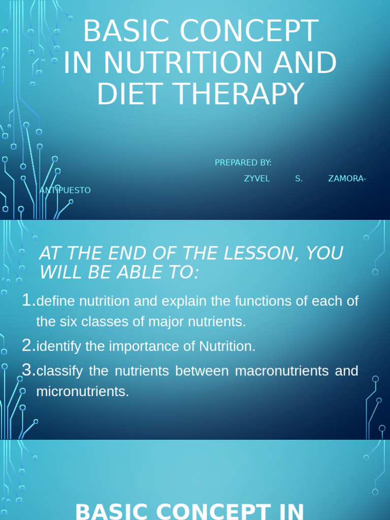 Basic Concept in Nutrition | PDF | Nutrition | Diet & Nutrition