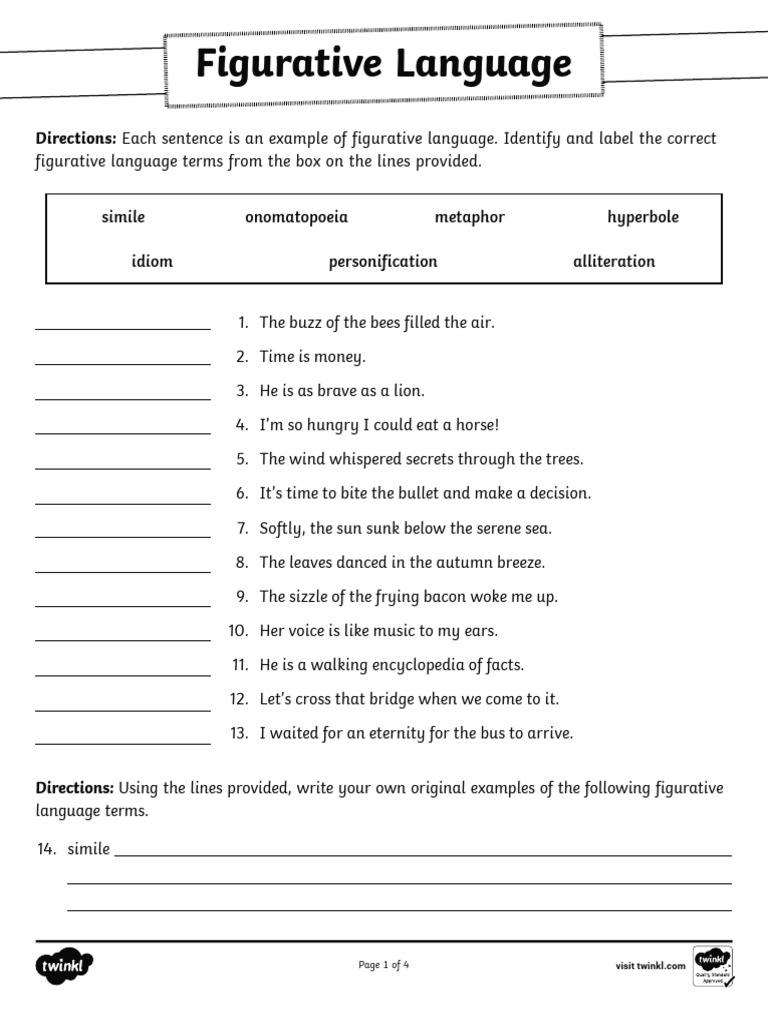 Understanding Figurative Language | PDF | Metaphor | Linguistics