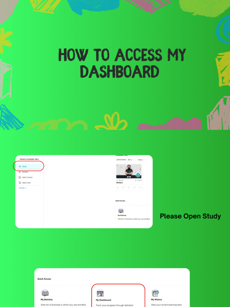 How To Access My Dashboard | PDF
