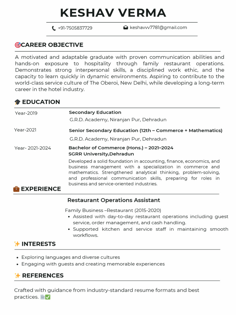 Resume 5 | PDF
