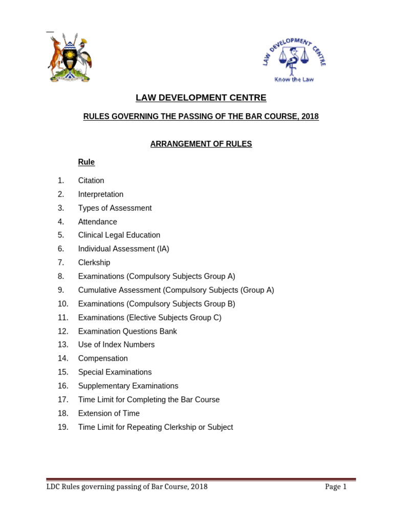 Rules For Passing Bar Course 2018 | PDF | Appeal | Advocate