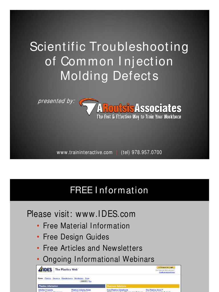 Troubleshooting For Injection Molding by IDES | PDF | Casting ...
