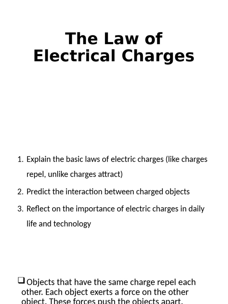 E.5 The Law of Electrical Charges | PDF