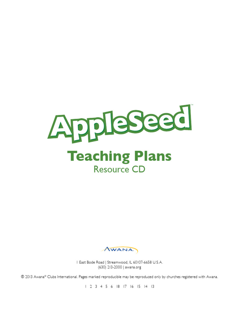 Cubbies AppleSeed Teaching Plans | PDF