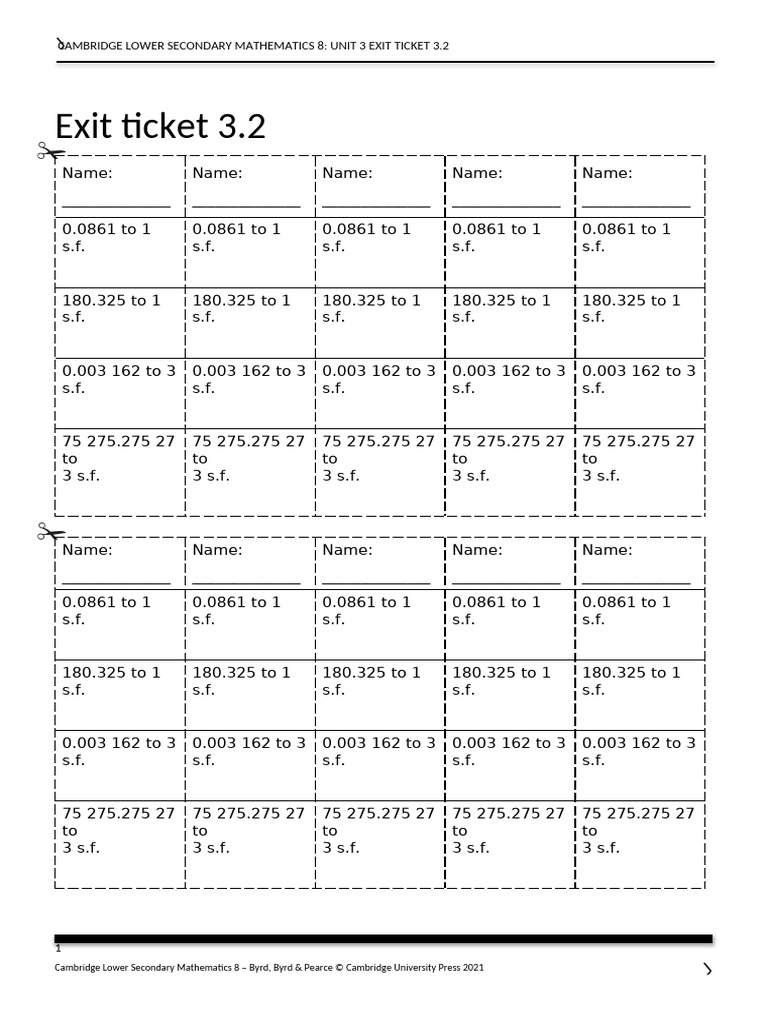 Resource Sheet 3.2 Exit Ticket | PDF