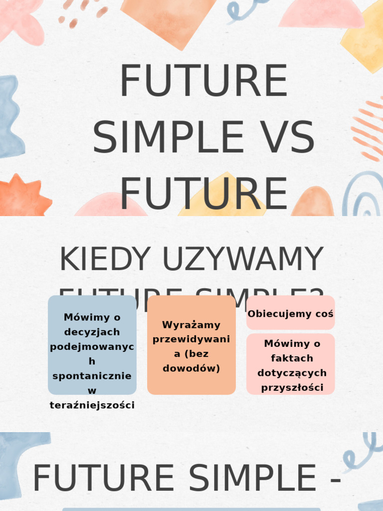 Future Simple Vs Future Continous | PDF