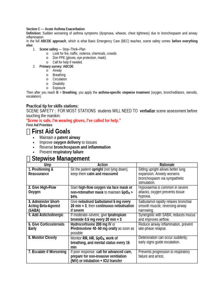 ? Acute Asthma and Status Asthmaticus MGT | PDF | Respiratory Tract ...