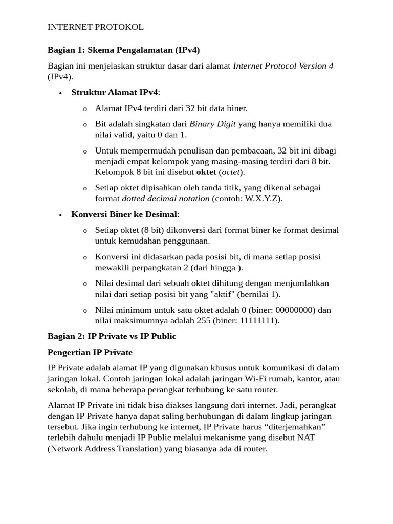 Panduan Lengkap IPv4 dan IPv6 | PDF