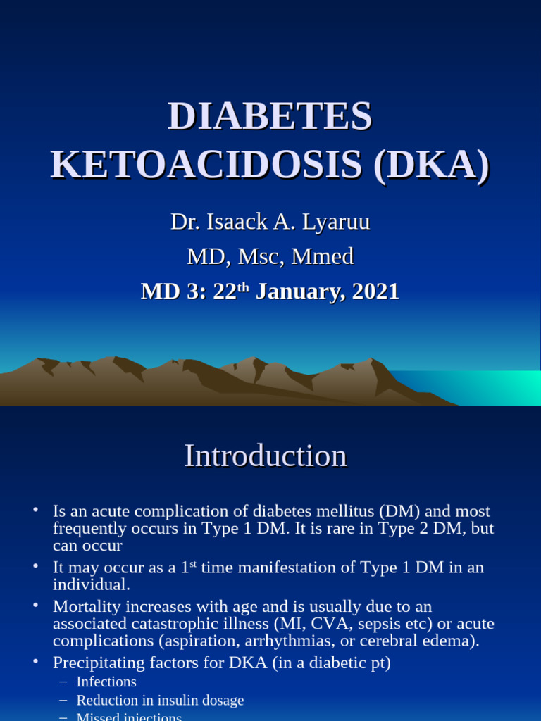 Diabetes Ketoacidosis (Dka) 2 | PDF | Ketosis | Diabetes