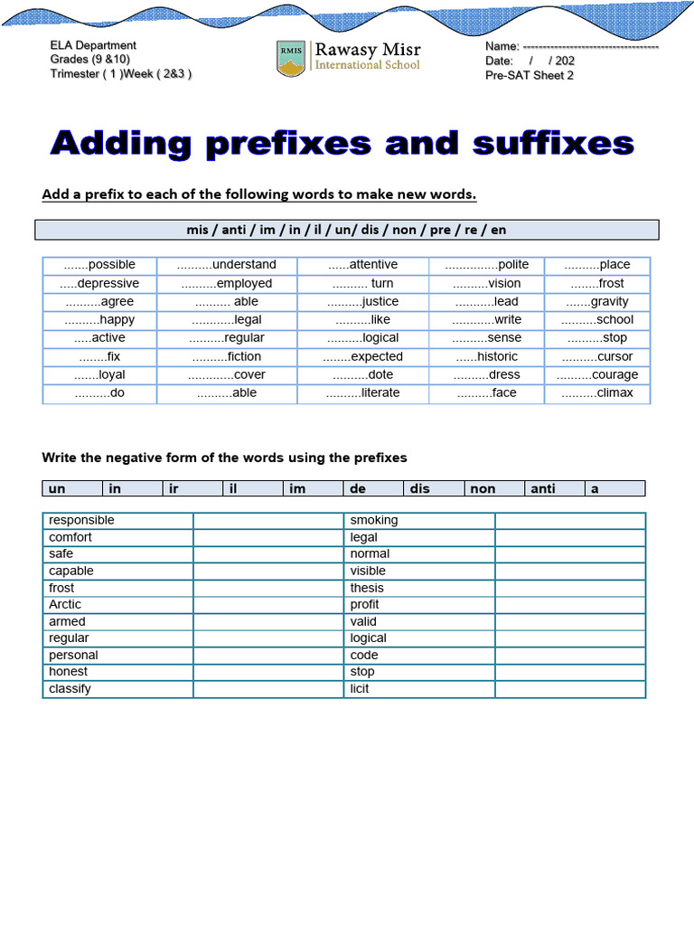 Adding Prefixes and Suffixes | PDF | Linguistic Morphology | Linguistics