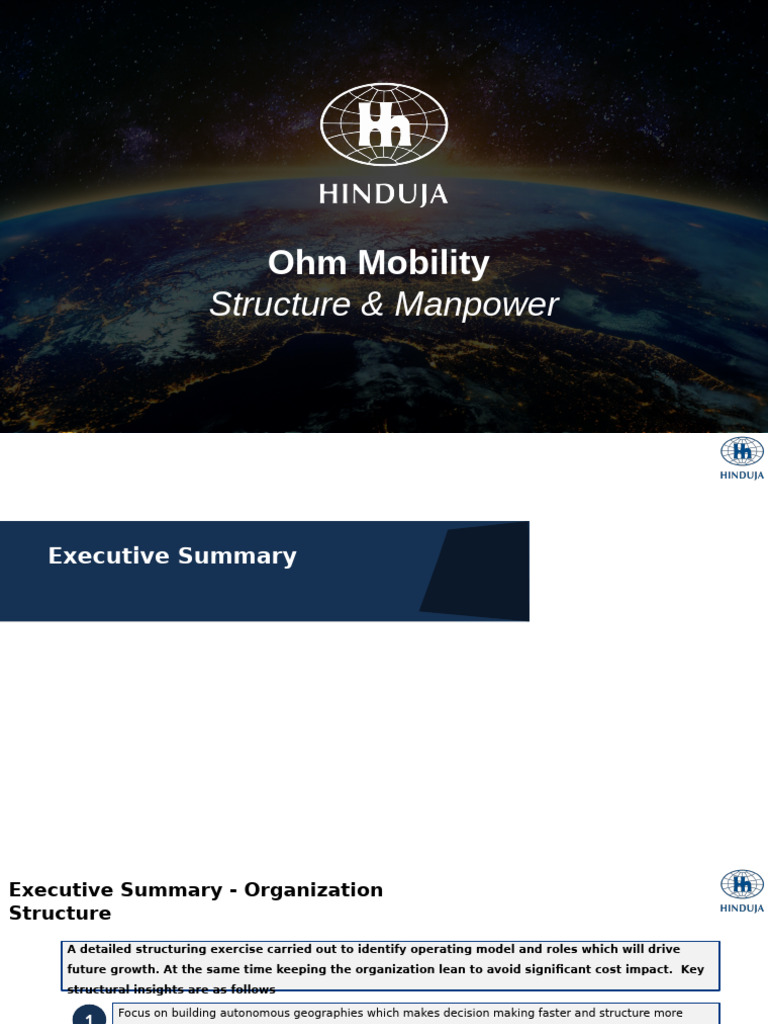 Ohm Mobility: Structure & Manpower Insights | PDF | Business