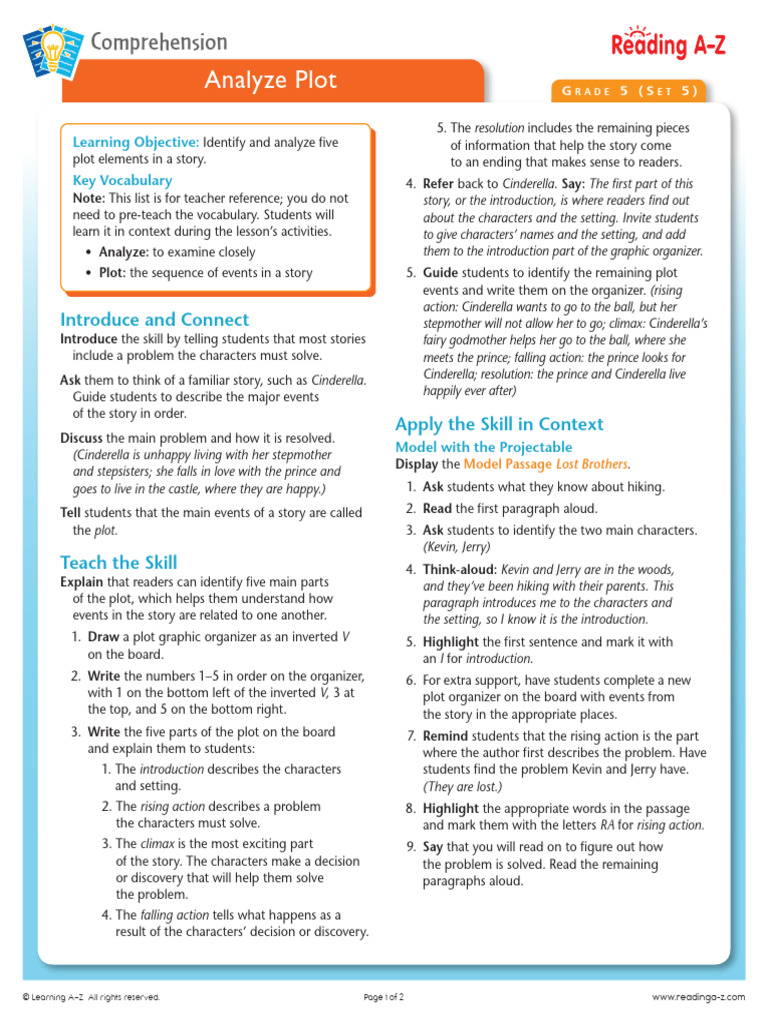 CP Gr5 Analyze Plot Teacher Lesson Plan | PDF | Cinderella | Loki
