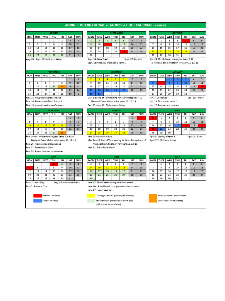 AIS School Holidays 2024-2025 Calendar | PDF | Observances