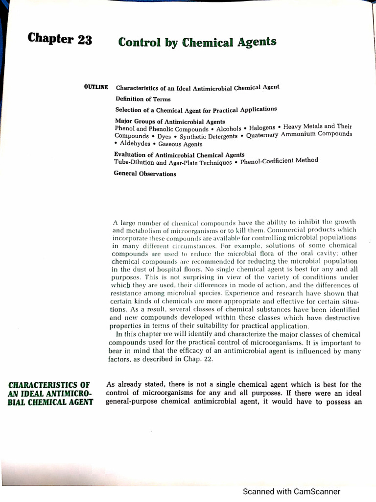 Control by Chemical Agents | PDF