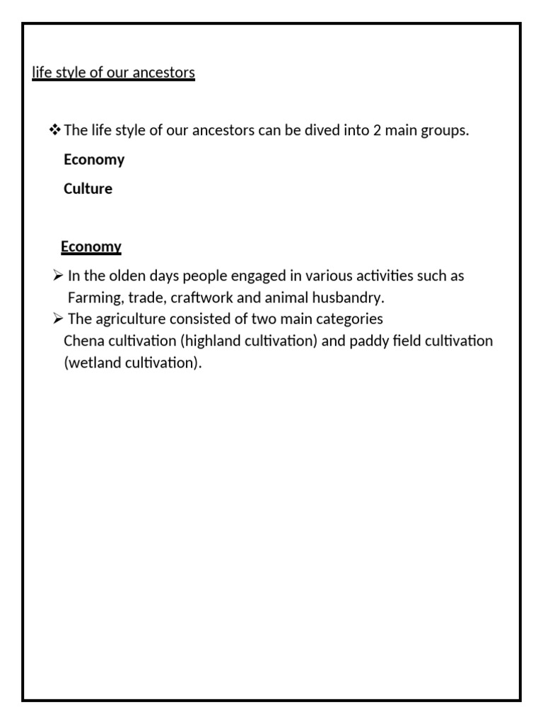 Ancestral Economy: Chena Cultivation Insights | PDF