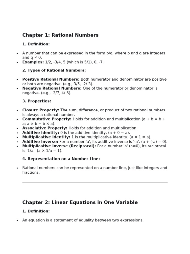 Math Rational Num | PDF