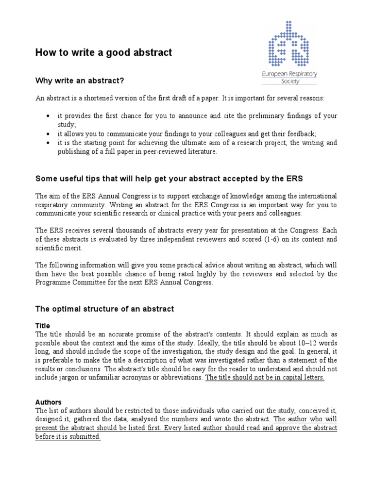 How to Write an Abstract | Abstract (Summary) | Scientific Method