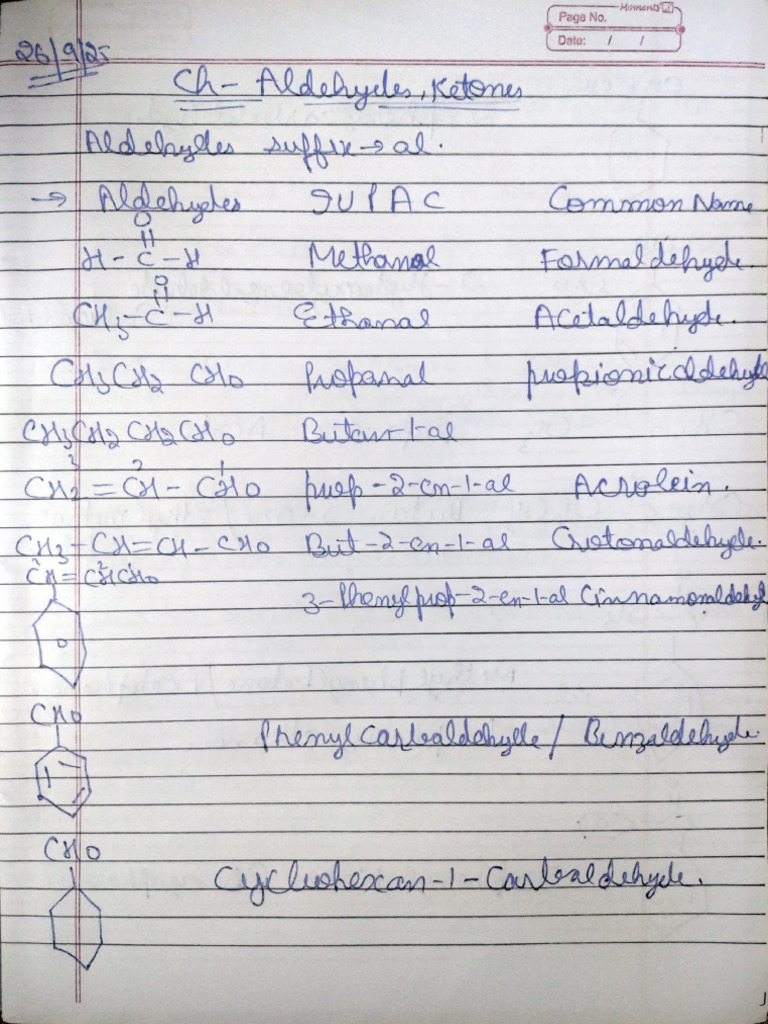 Aldehydes Ketones Notes Till Physical Properties | PDF | Chemical Compounds