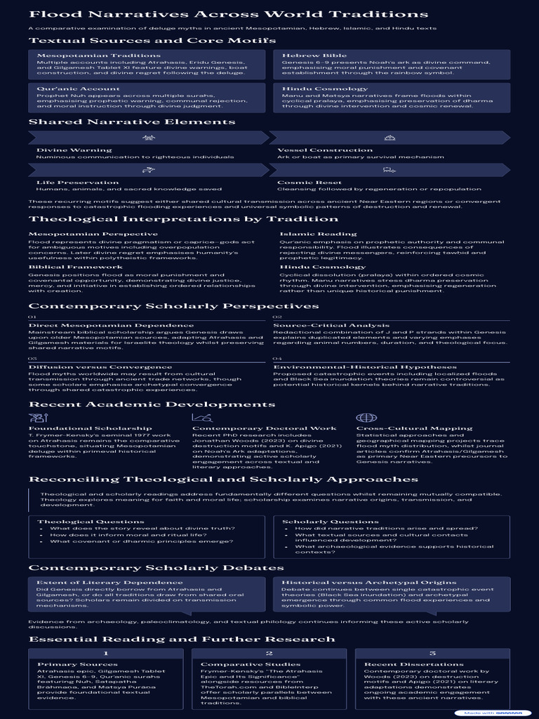 Flood Narratives Across World Traditions | PDF | Flood Myth | Genesis ...
