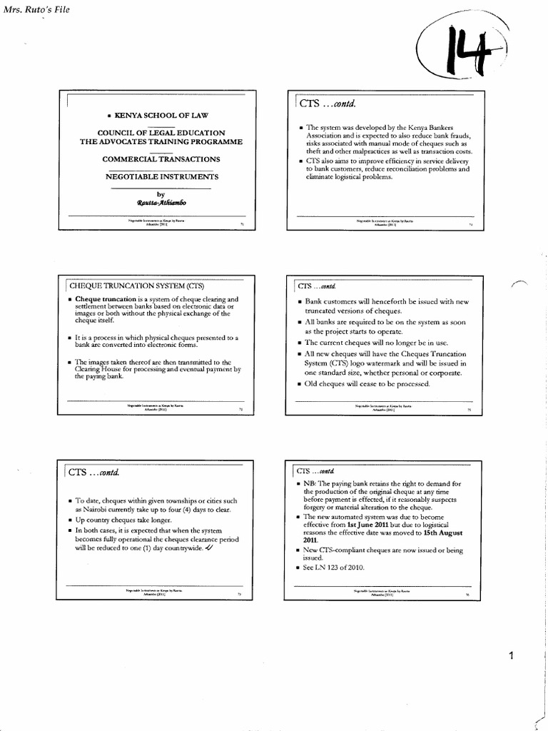 14.cheque Truncation System (CTS) | PDF