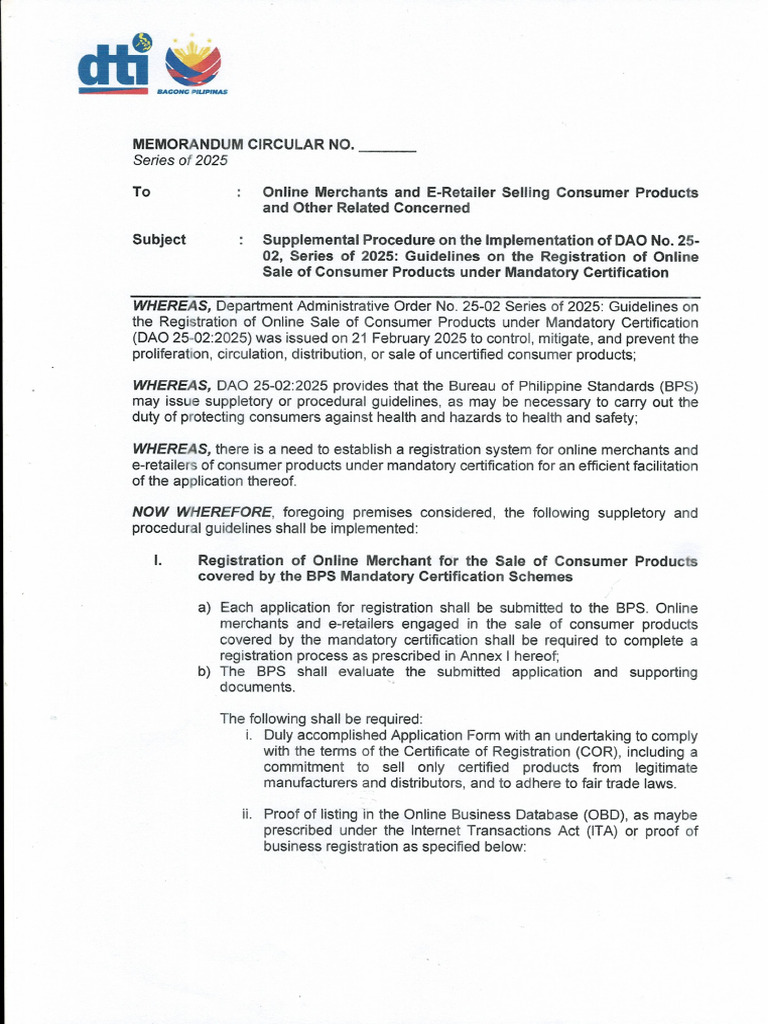 Memorandum Circular No. 25-05-1 | PDF