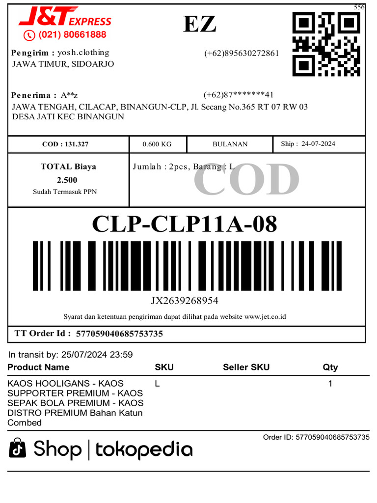 07 25-16-45 35 - Shipping Label+Packing List | PDF