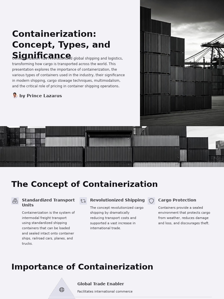 Types of Containerization Explained | PDF | Containerization | Cargo