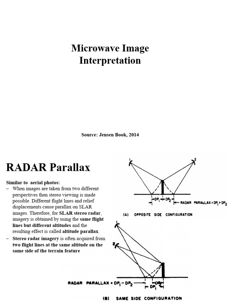 4 MW Radar Image Interpretation | PDF | Radar | Microwave