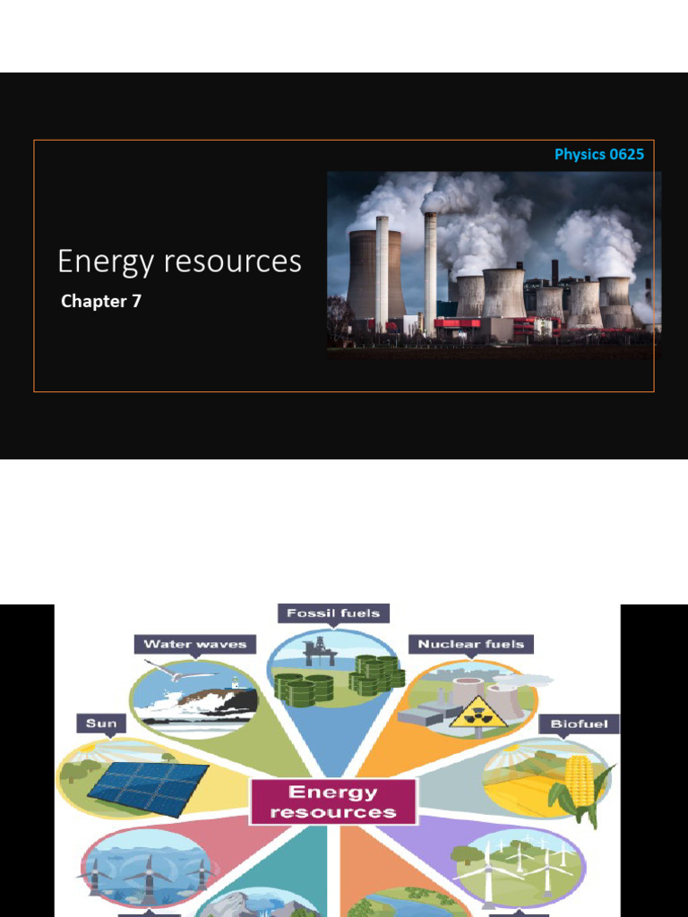 Physics 24-26 (Y10) 7 Energy Resources | PDF | Renewable Energy ...