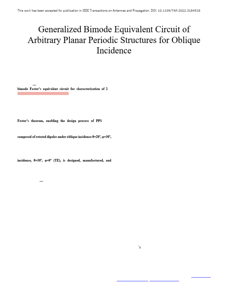 Bimode Circuit for 2D PPS Design | PDF | Waveguide | Polarization (Waves)