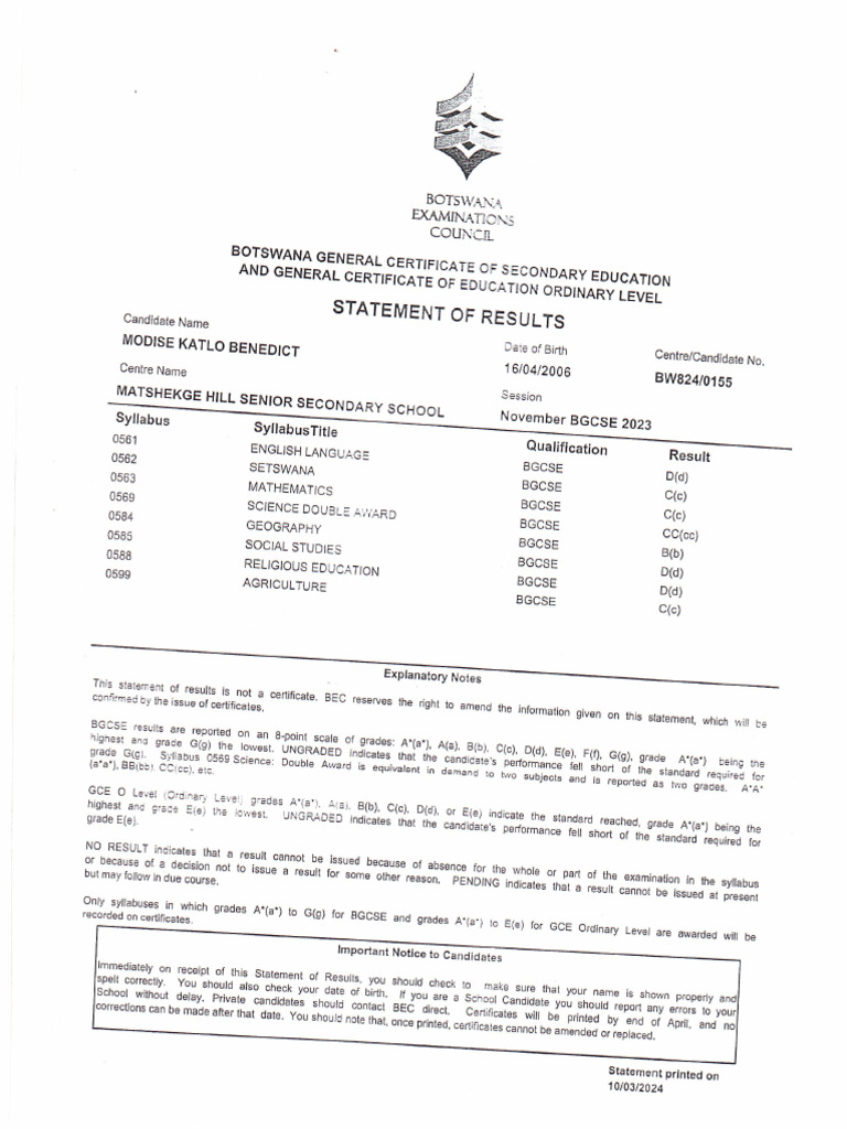 Katlo Statement | PDF