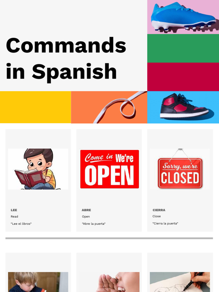Commands in Spanish | PDF