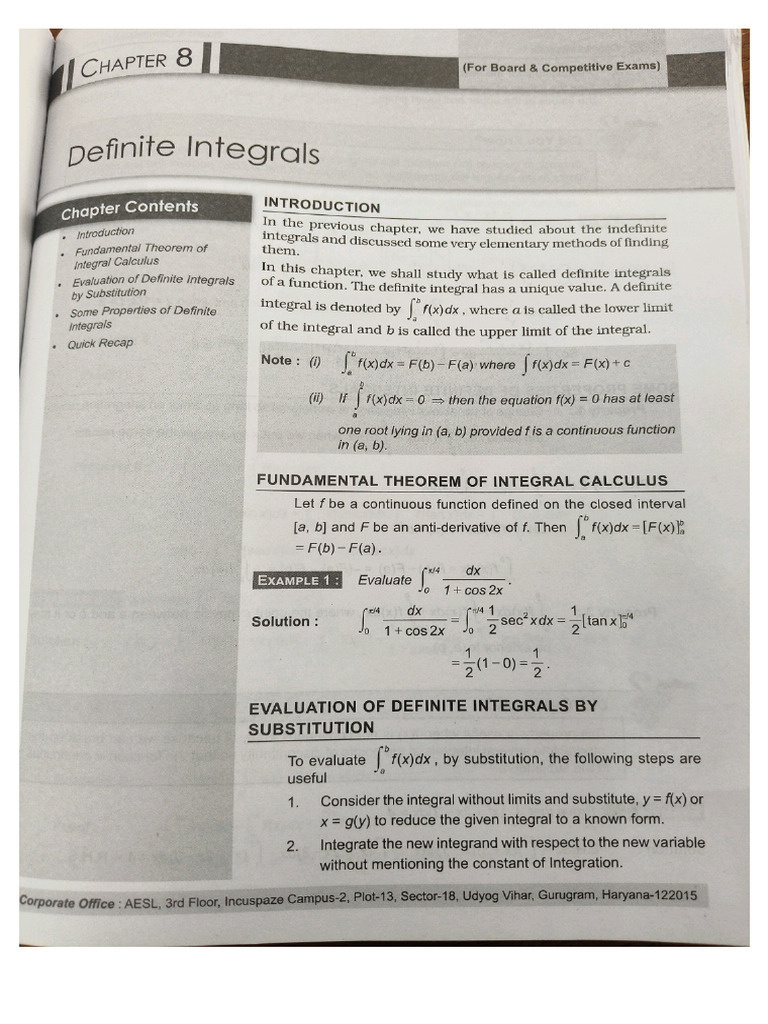Indefinite Integrals | PDF