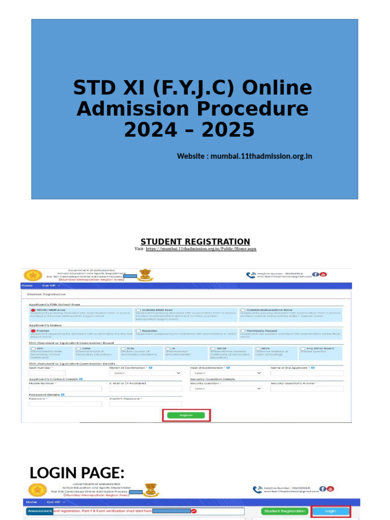 Pace Thane FYJC - Admission Part 1 - (2024-25) | PDF
