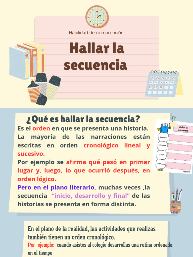 Cómo hallar la secuencia narrativa | PDF
