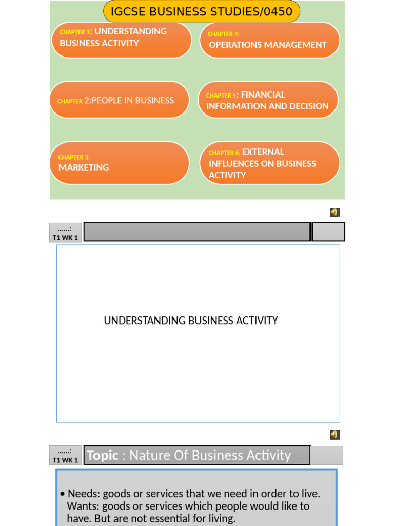 IGCSE Business Activity Overview | PDF | Economics | Economic System