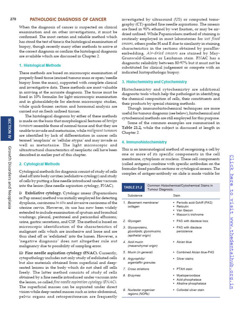 Cancer Diagnosis: Histology & Cytology Methods | PDF | Cytopathology ...