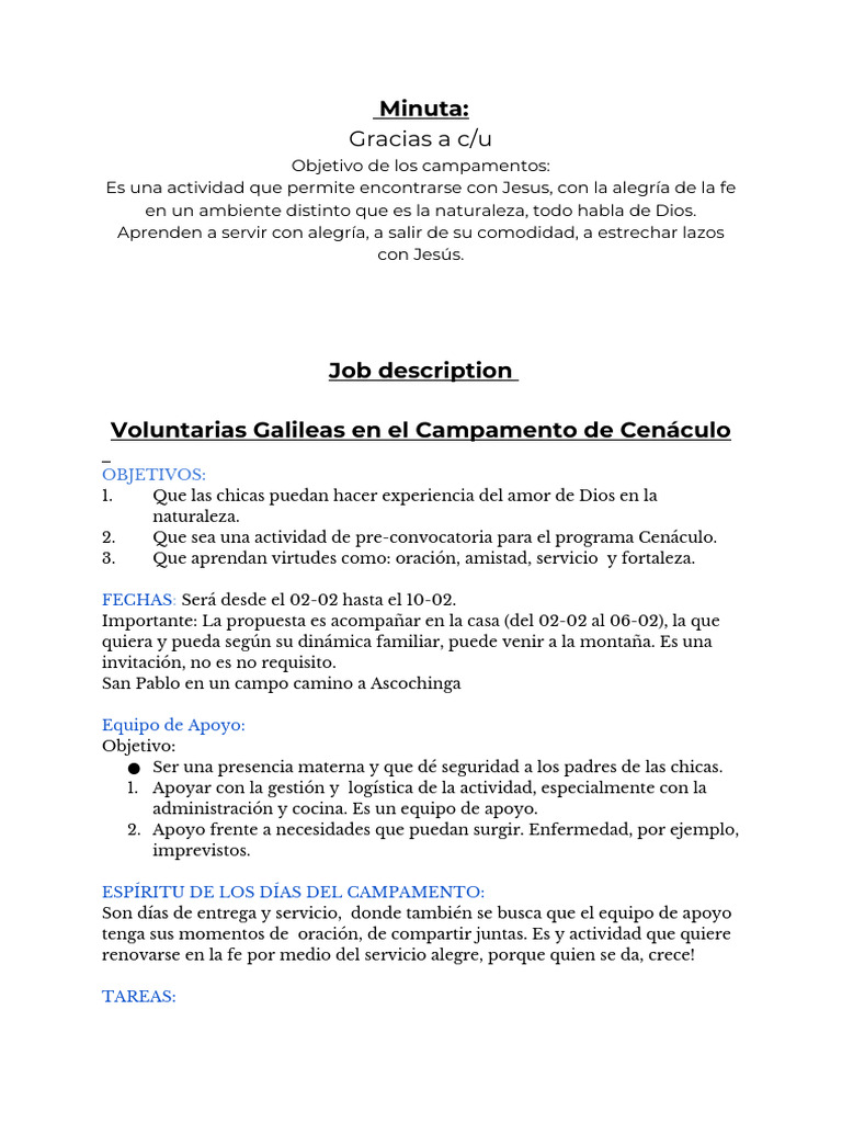 EdA - Job Description | PDF