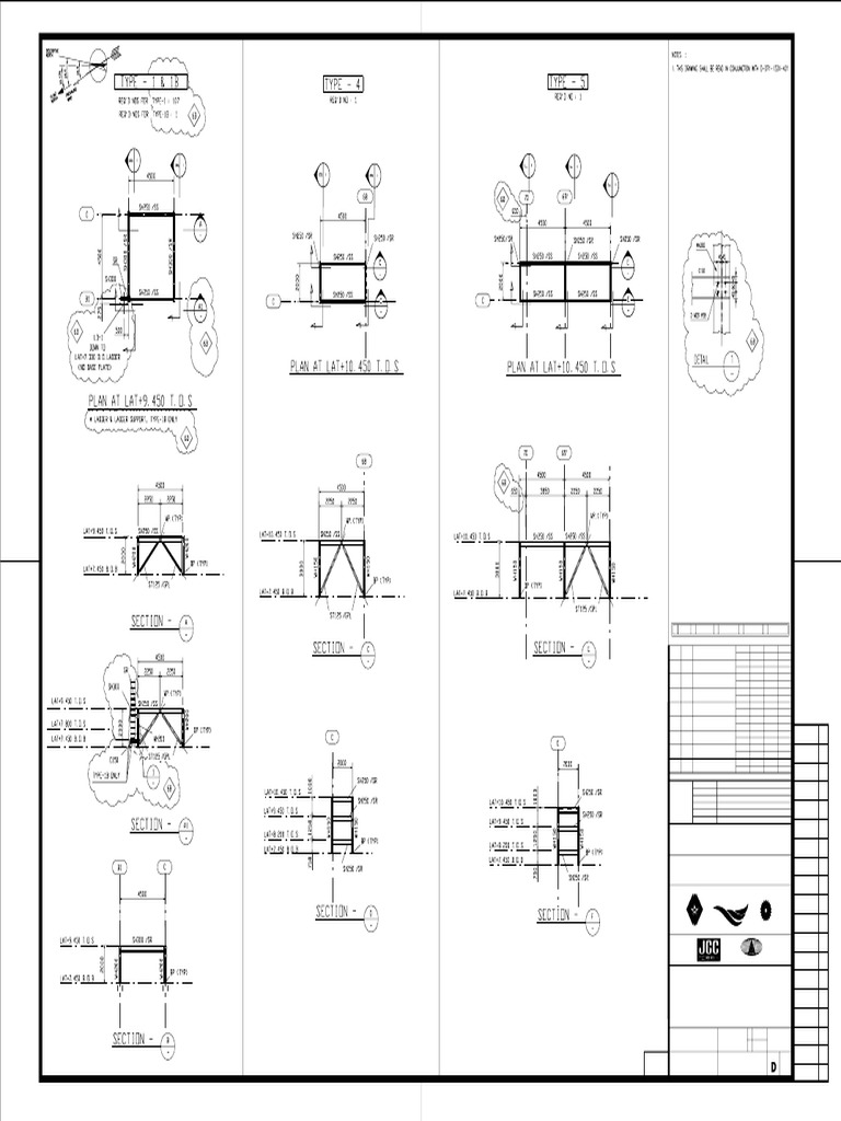 Structural Drawing LNG Loading Trestle Area 071-PRK-0041 | PDF