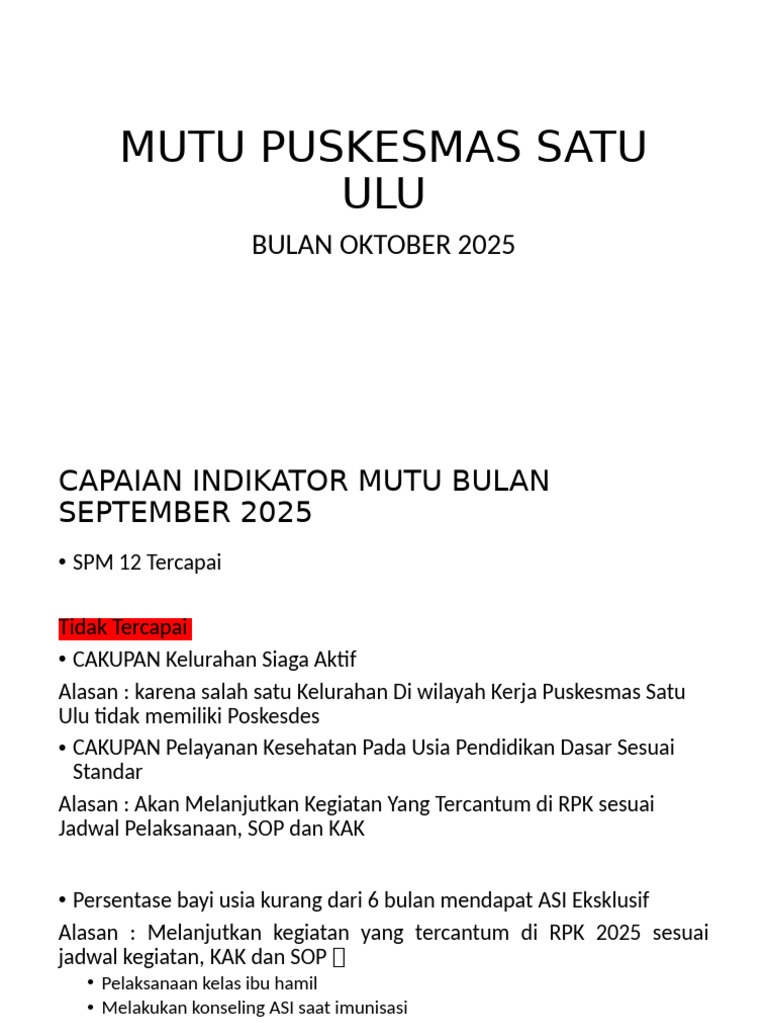 Mutu Okt 2025 | PDF