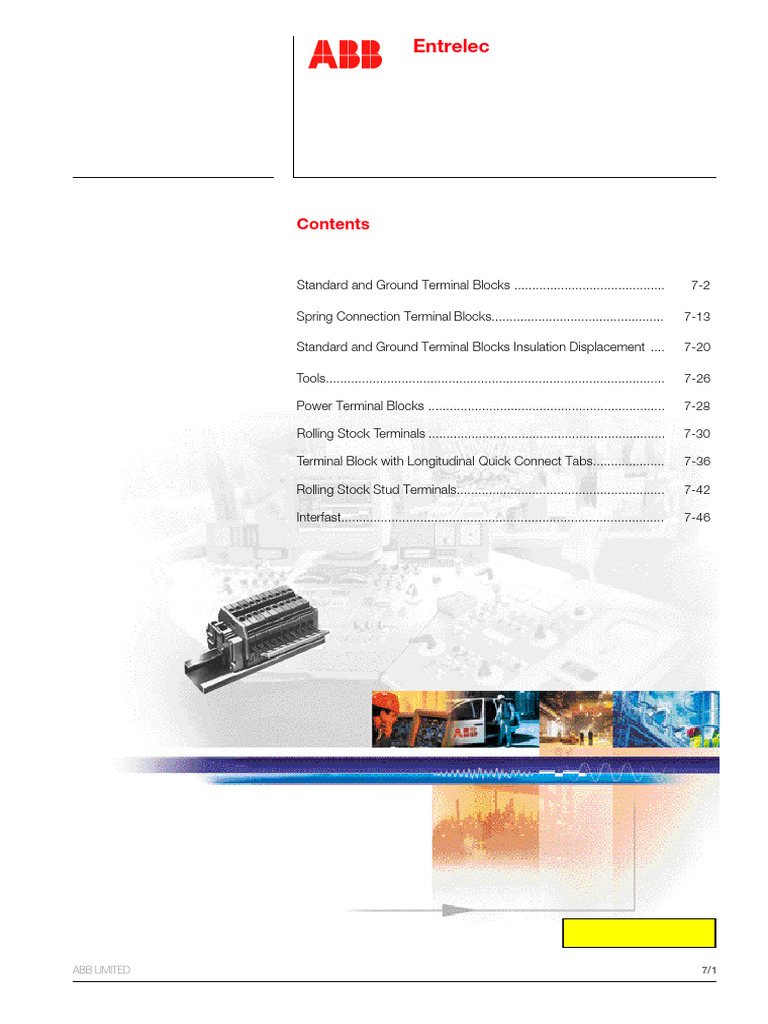 ABB Entrelec (Bornes) | PDF | Wire | Manufactured Goods