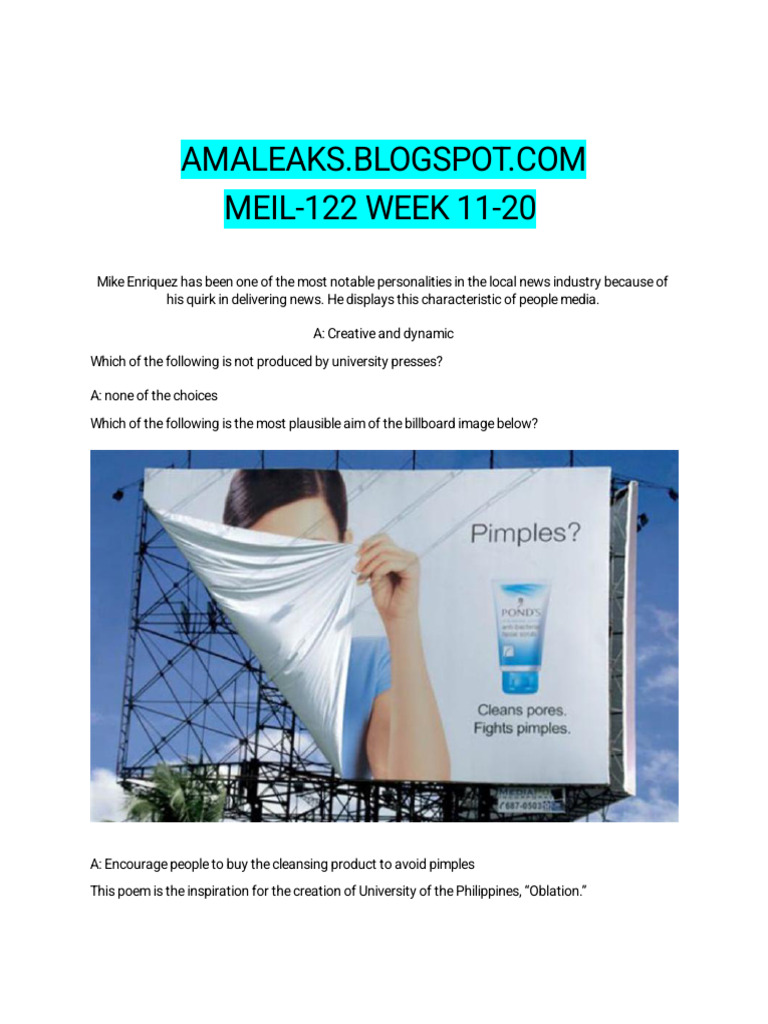 (Amaleaks - Blogspot.com) Meil 122 Week 11 20 | PDF | Multimedia ...