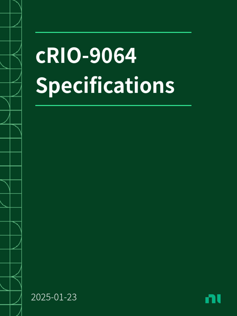 cRIO-9064 Part Number Specifications | PDF | Usb | Field Programmable ...