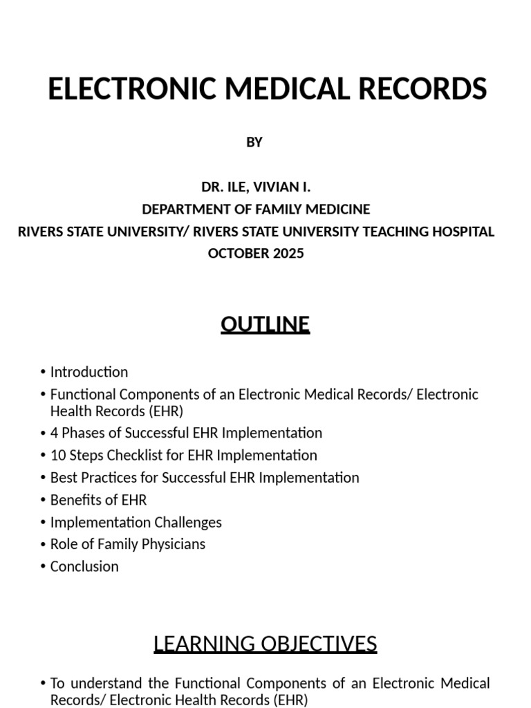 Main - Electronic Medical Records | PDF | Electronic Health Record ...