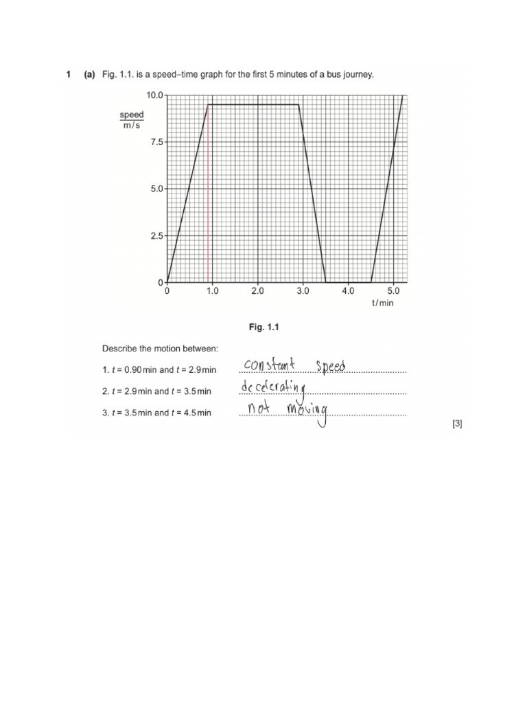 IGCSE Physics Graph of Motion | PDF