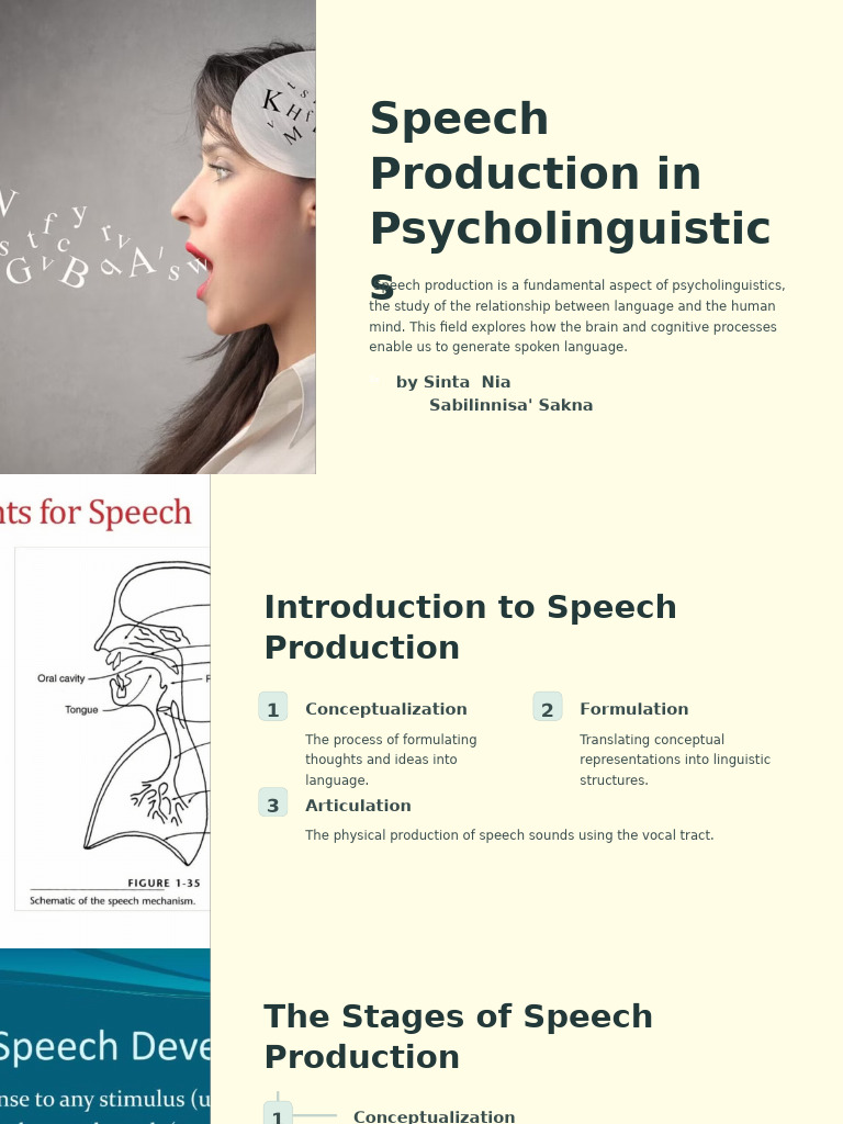 Speech Production in Psycholinguistics | PDF