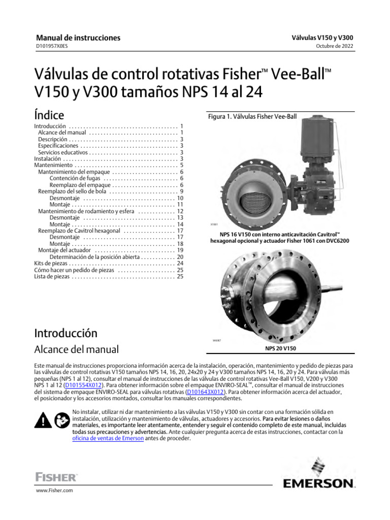 Válvulas de Control Fisher V150 y V300 | PDF | Solenoide | Tornillo