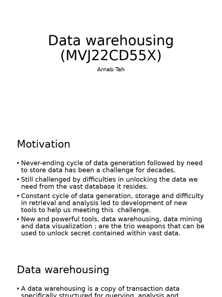 Data Warehousing | PDF | Data Warehouse | Databases