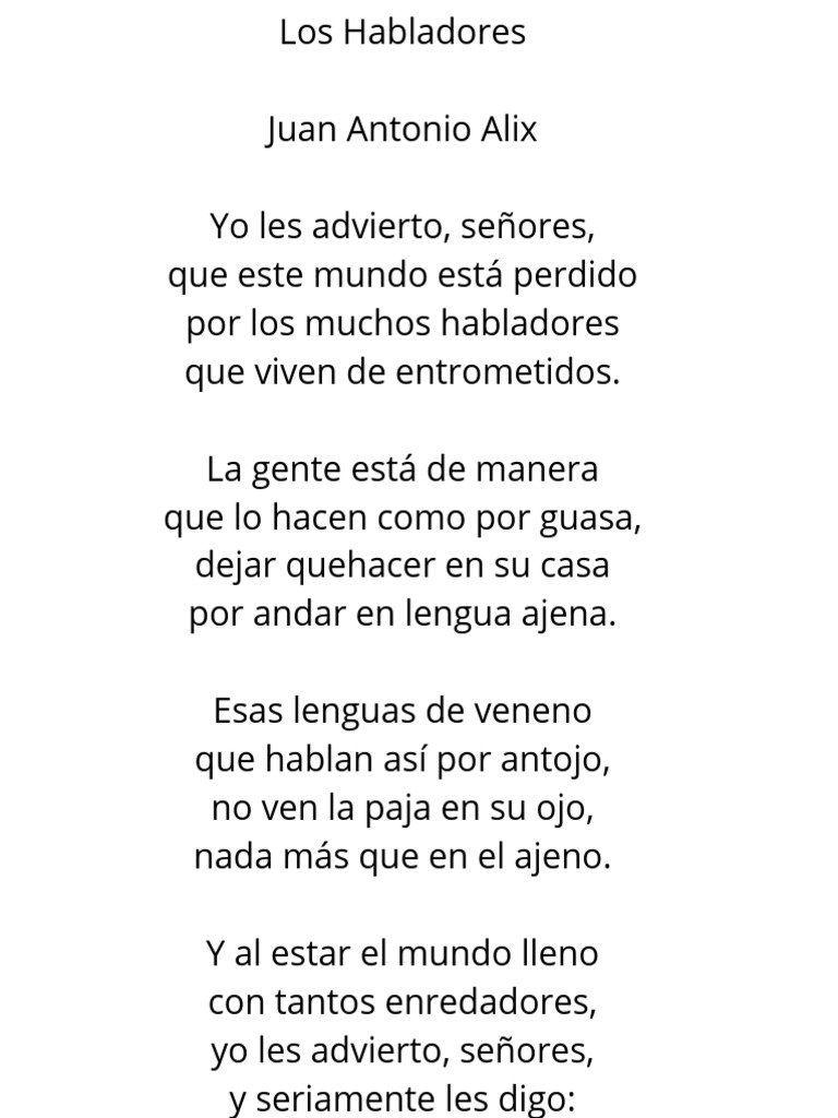 Los Habladores Juan Antonio Alix Yo Les Advierto, Señores, Que Este Mundo E - 20250927 - 083923 ...